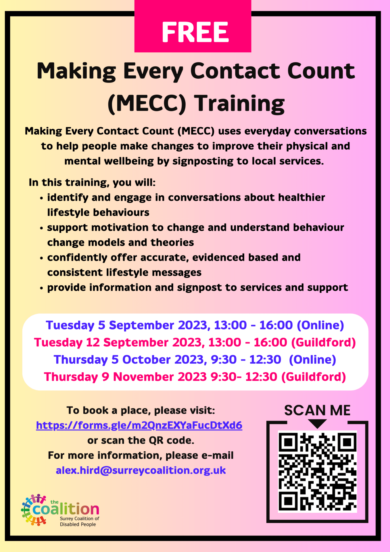 Making Every Contact Count (MECC) training - Surrey Coalition of ...